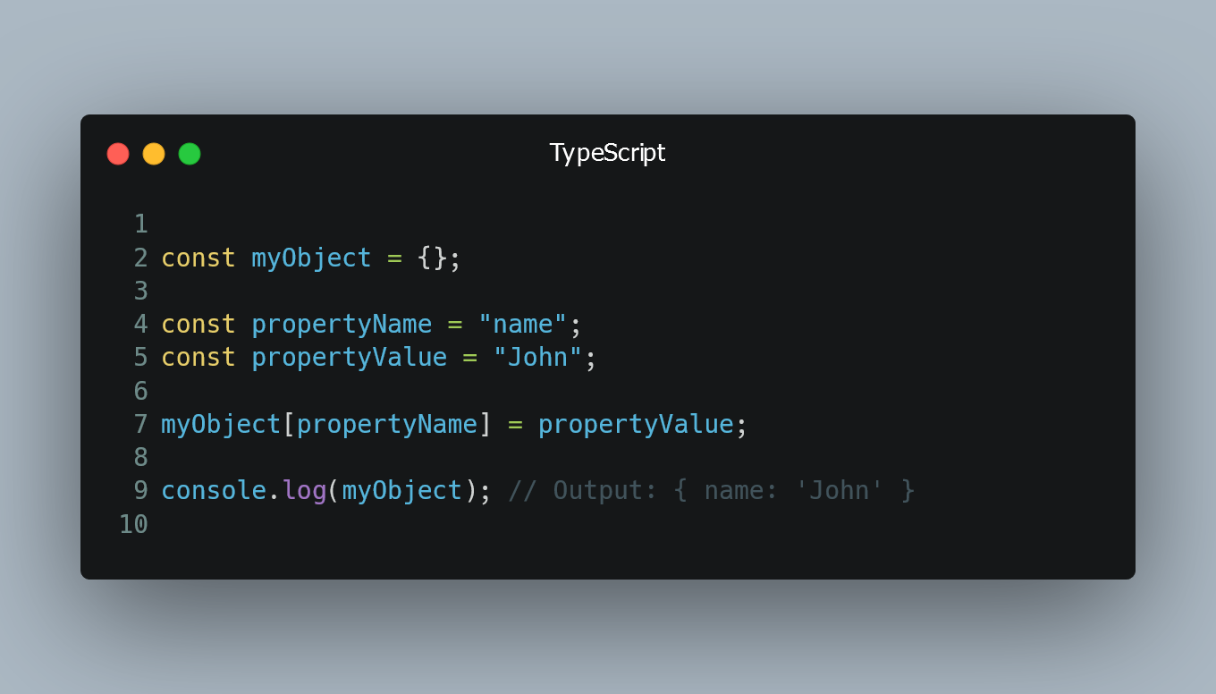 Dynamically Assigning Properties to an Object - Tiloid