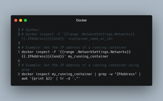 Getting a Docker container's IP address from the host - Tiloid