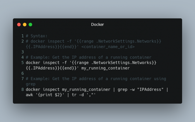 Getting a Docker container's IP address from the host - Tiloid