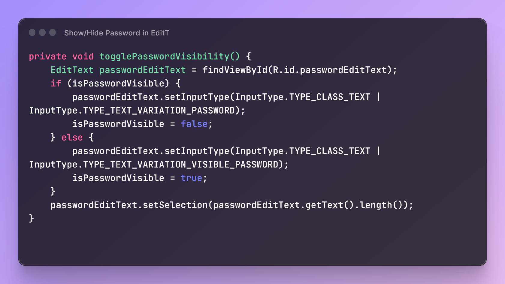 Show/Hide Password in EditText in Android - Tiloid Show/Hide Password in EditText in Android - Tiloid